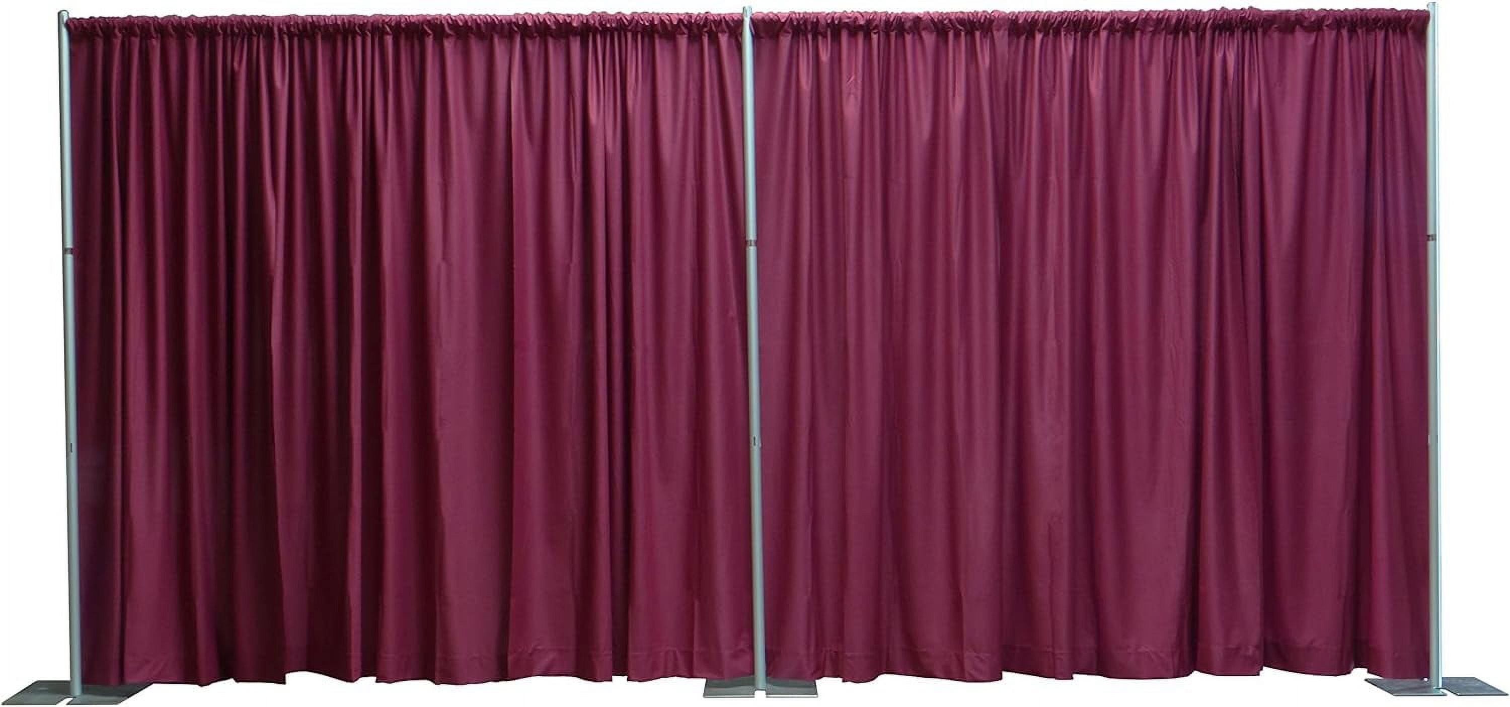 Portable Pipe And Drape Backdrop Kit 8Ft X 20Ft Breakapart Burgundy ...