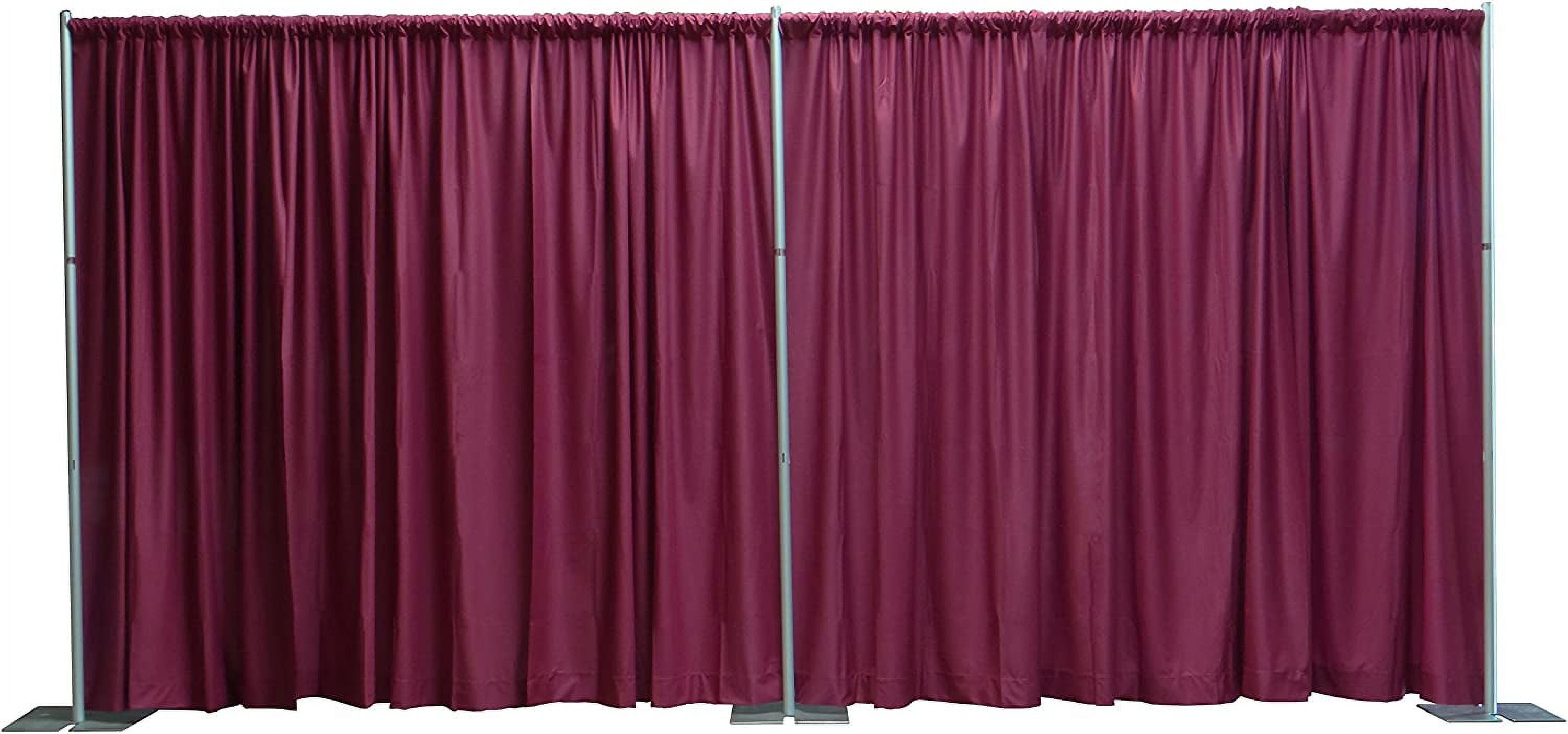 Portable Pipe And Drape Backdrop Kit, 8Ft X 20Ft Breakapart, Burgundy ...