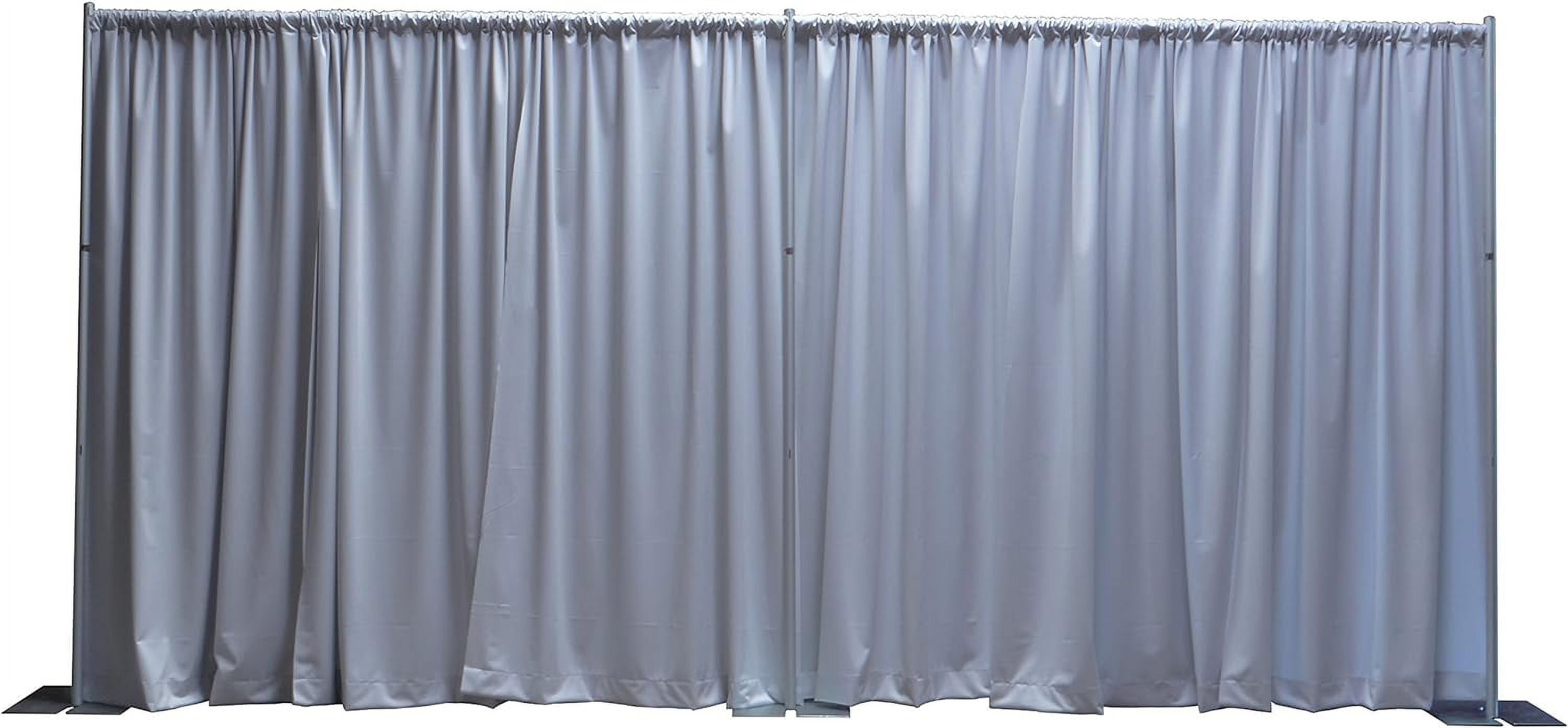 Portable Pipe And Drape Backdrop Kit 8Ft X 20Ft Breakapart Silver ...