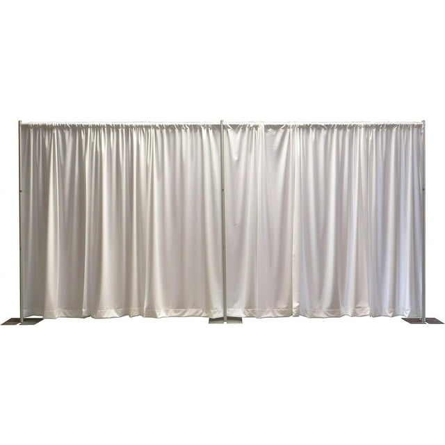 Portable Pipe And Drape Backdrop Kit 8Ft X 20Ft Breakapart White Drapes ...