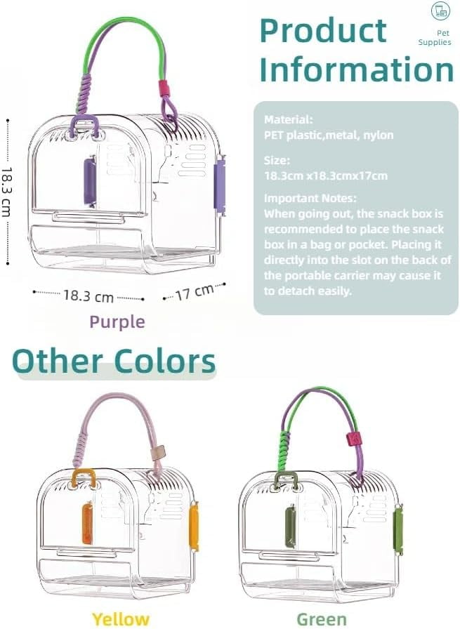 Portable Plastic Bird Cages Lightweight Waterproof Ventilated Travel ...