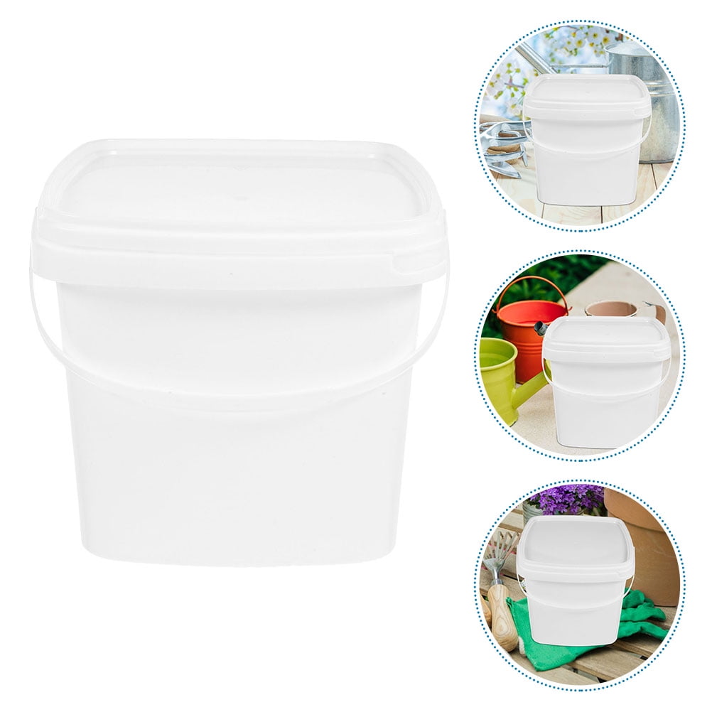 OUNONA Portable Water Bucket with Handle Made of Plastic for Storage 3L ...