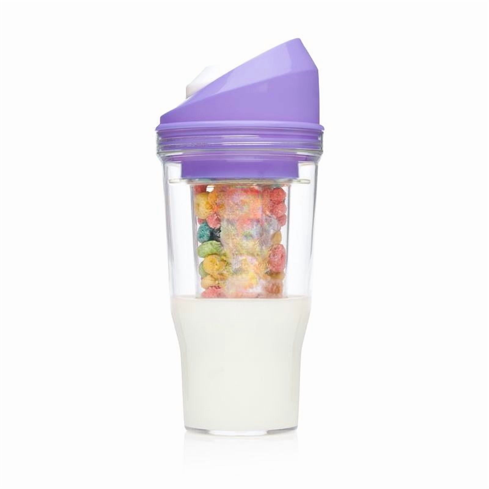 Portable Plastic Cereal Cup for Breakfast On the Go, To Go Cereal and ...