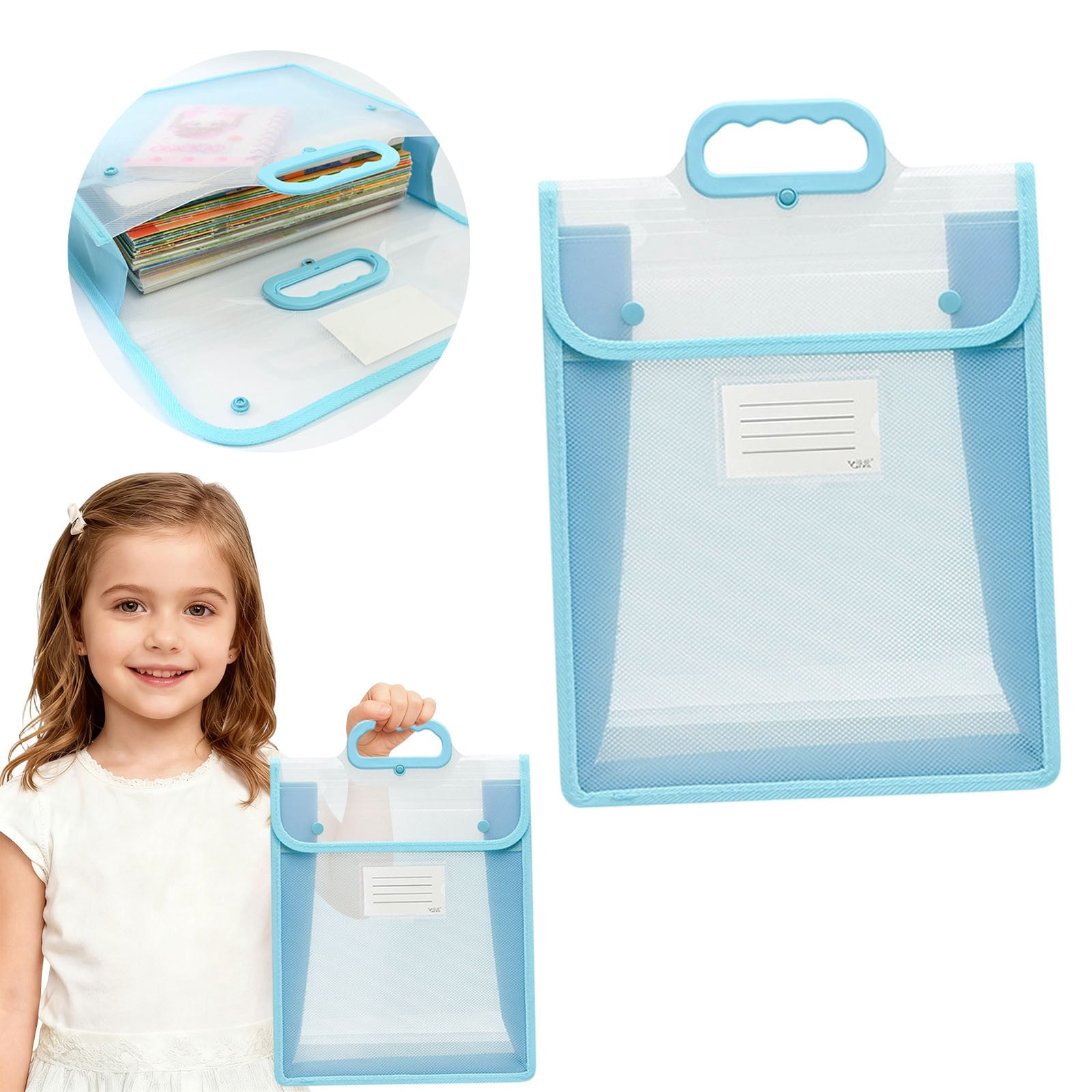 Portable Plastic Expandable File Organizer Folder, Vertical Style with ...
