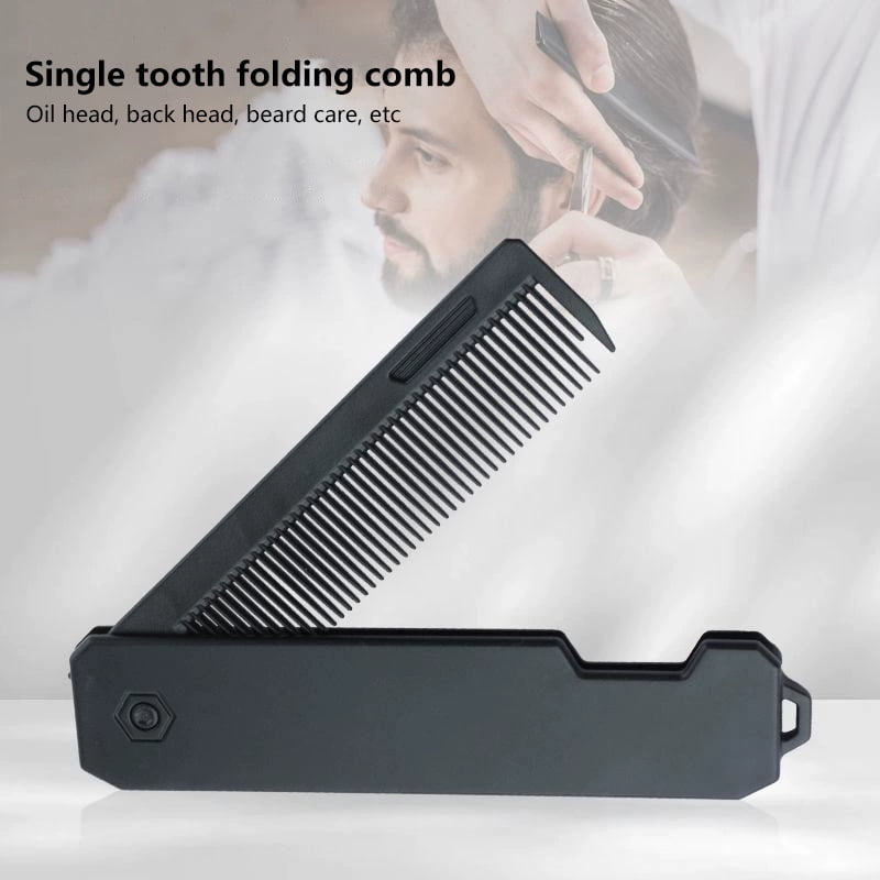 Portable Plastic Folding Pocket Combs Barber Men Oil Head Beard Combs Hair Styling Combs ...
