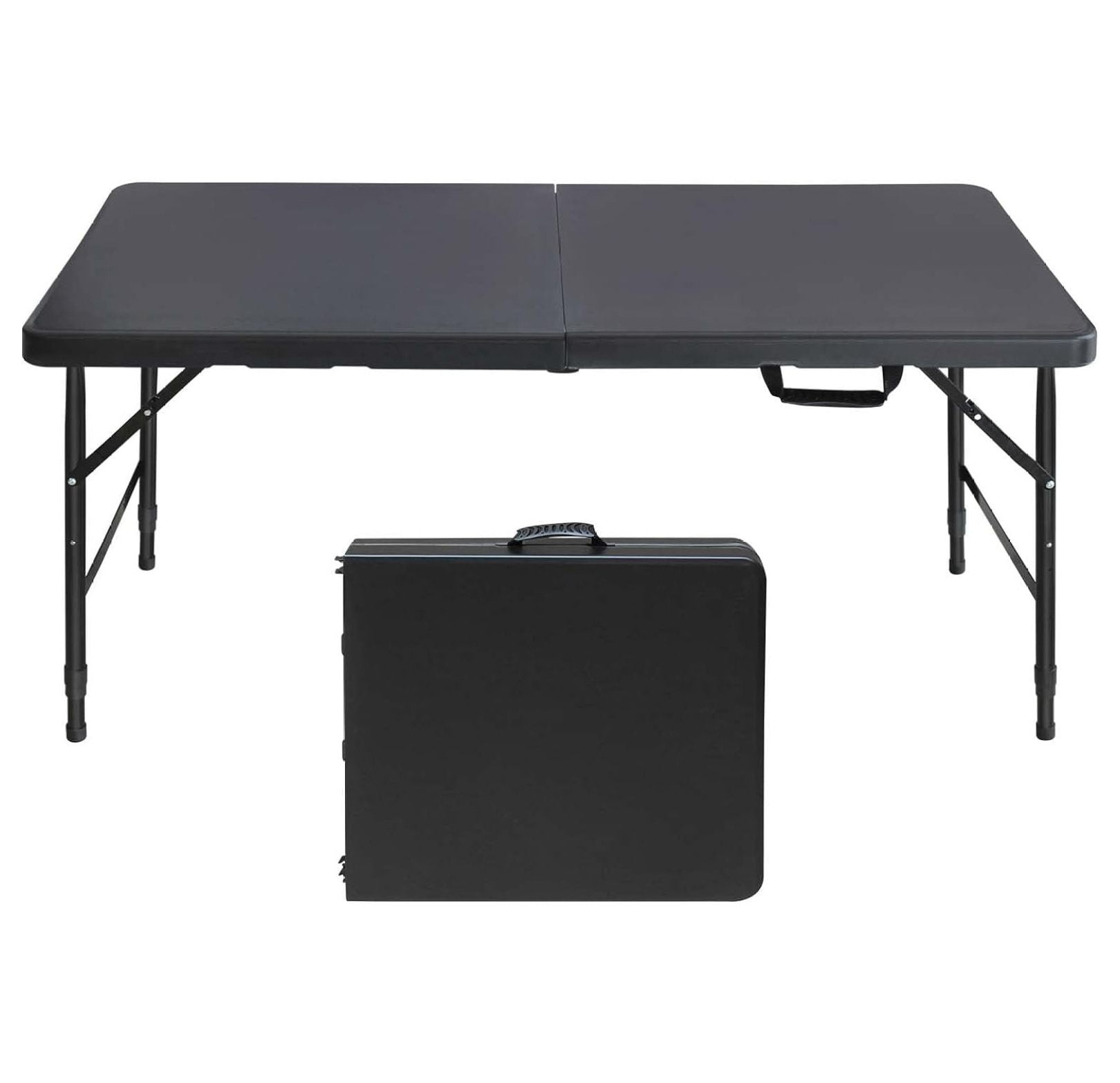 Portable Plastic Folding Table 4ft/6ft/8ft Heavy Duty White Black ...