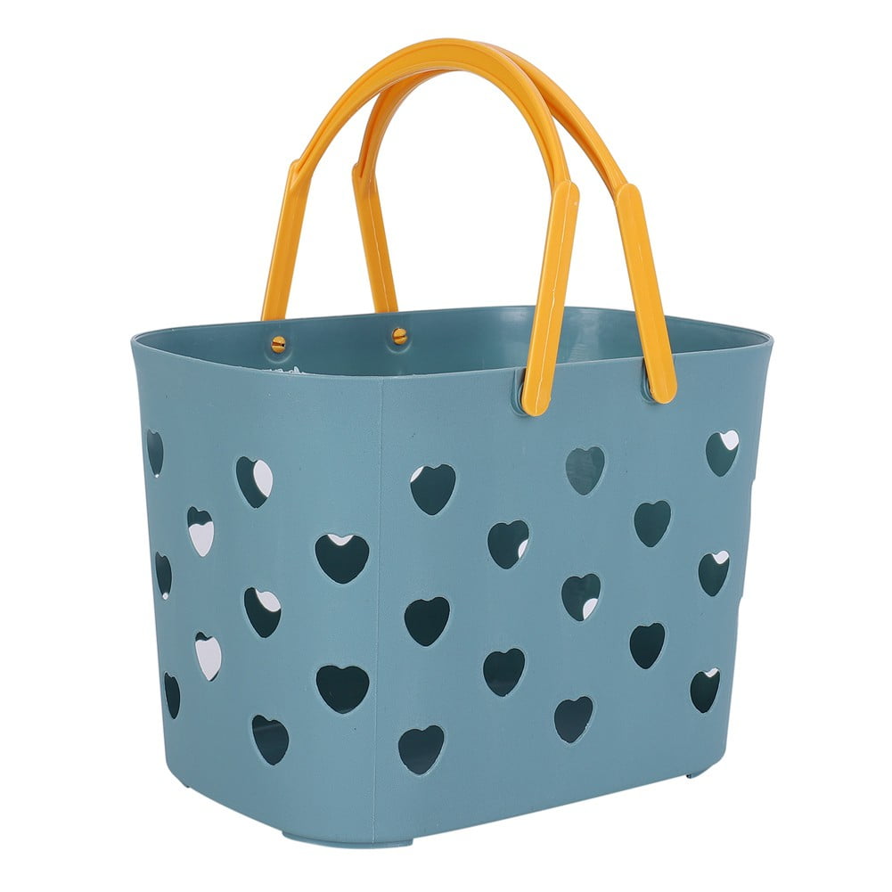 Portable Plastic Shower Caddy,Heart-shaped Hollow Out Tote Plastic ...