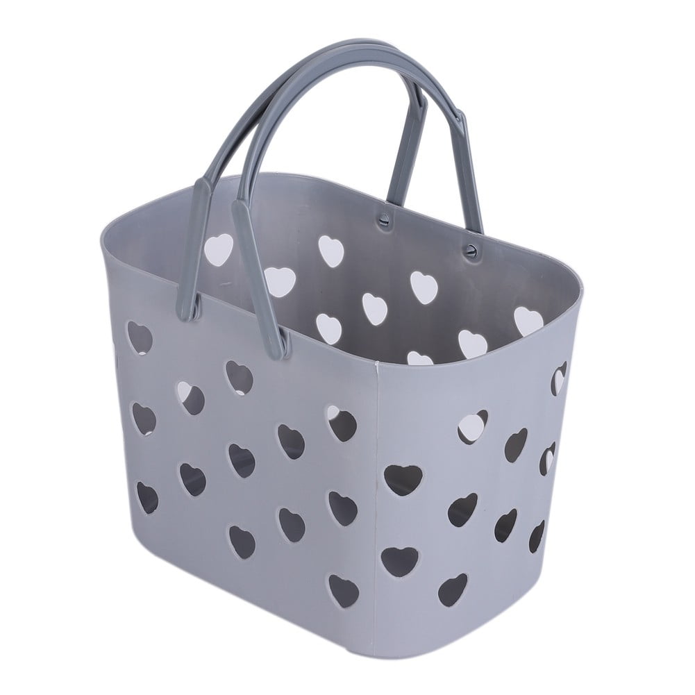 Portable Plastic Shower Caddy,Heart-shaped Hollow Out Tote Plastic ...