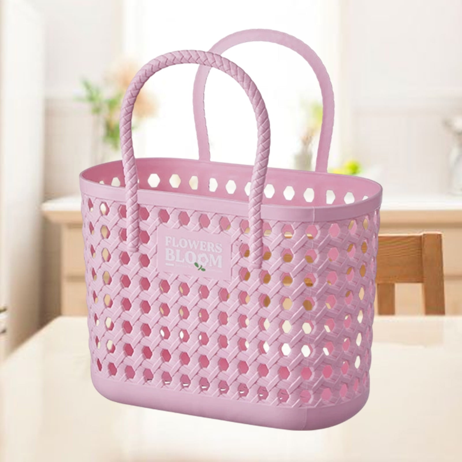 Portable Plastic Wash Basket, Bathroom Storage Basket, Waterproof ...