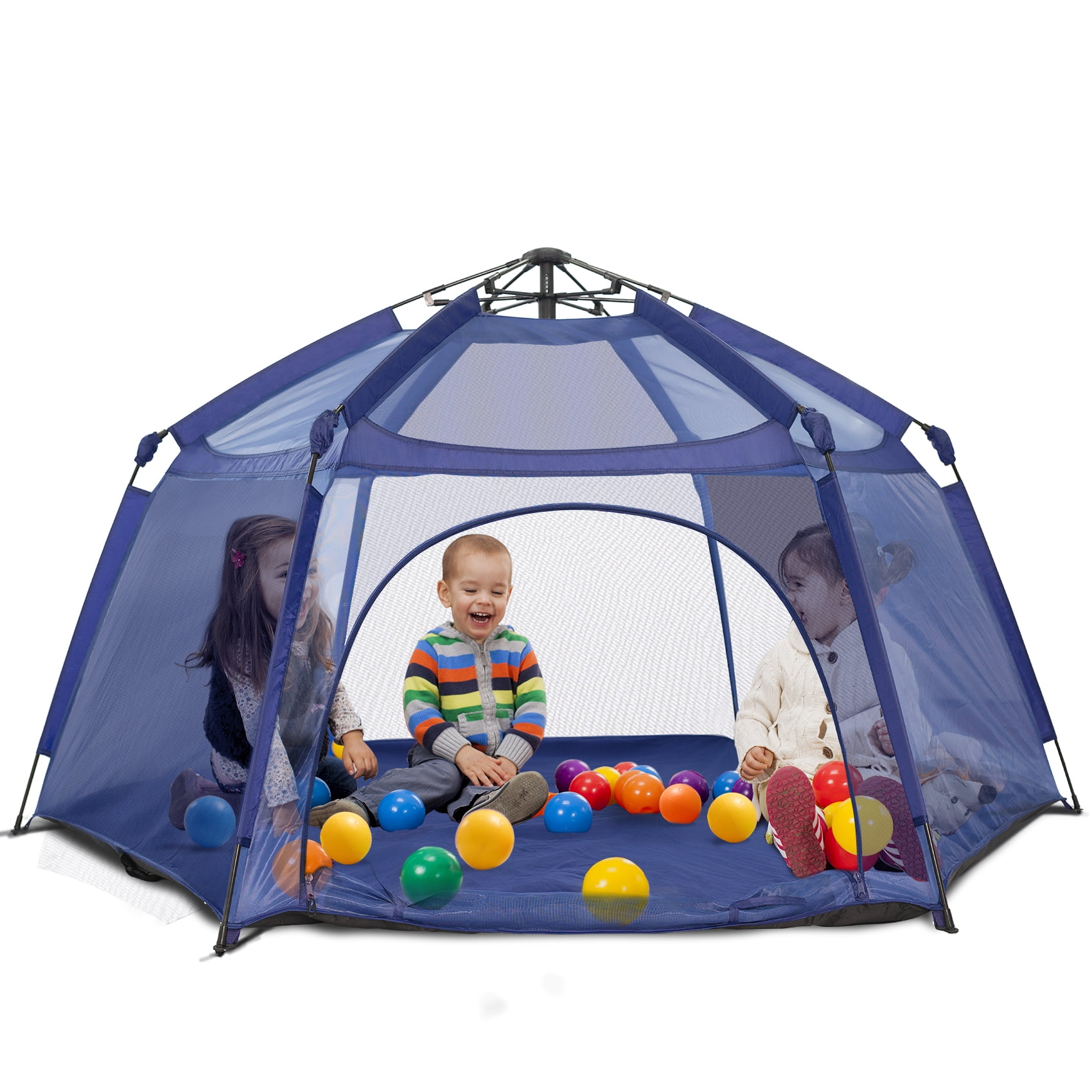 Large 84"x84"x44" Pop-Up Playpen for Kids, Indoor & Outdoor Baby Play ...