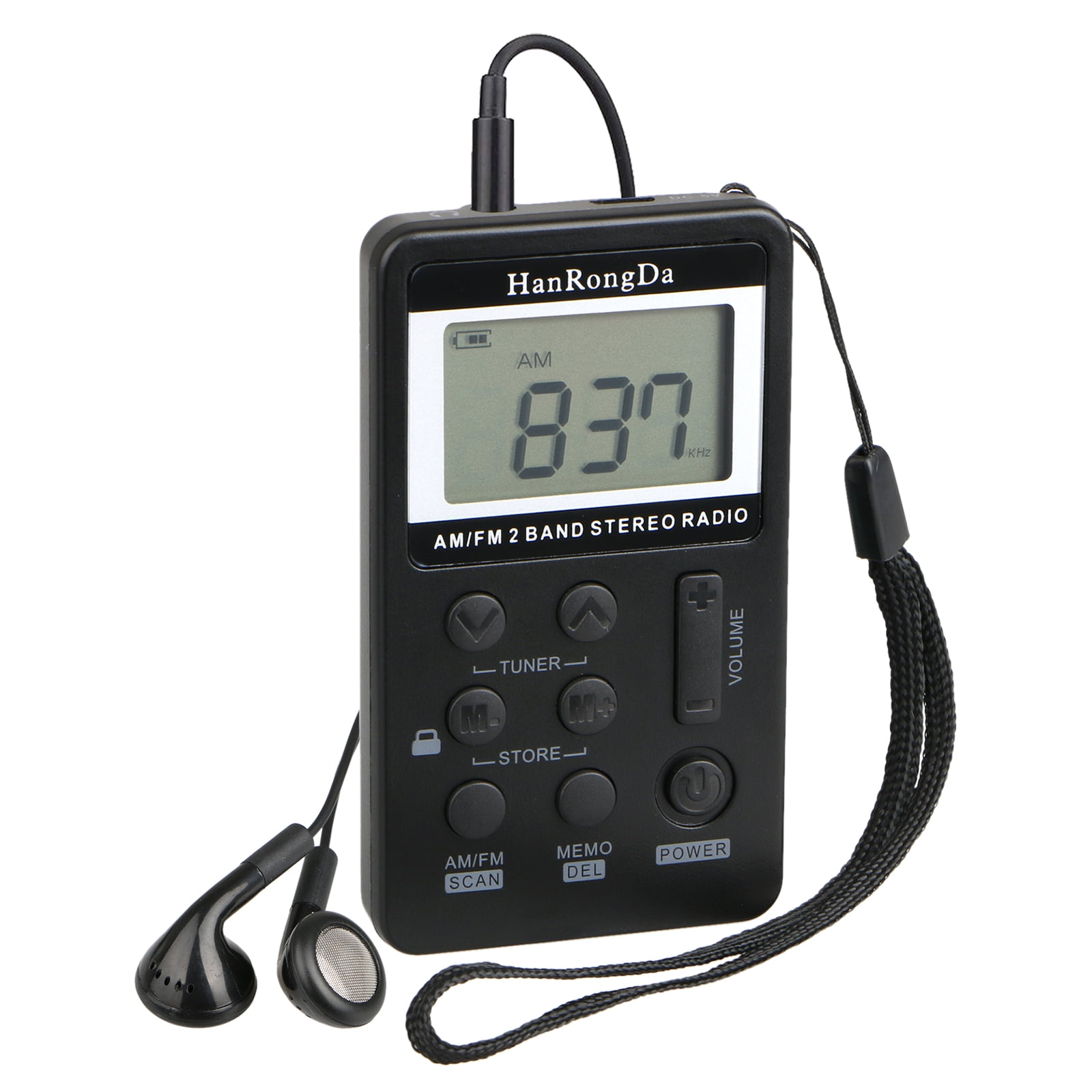 Portable Pocket AM Radio, TSV Mini Digital Radio Battery Operated Radio ...