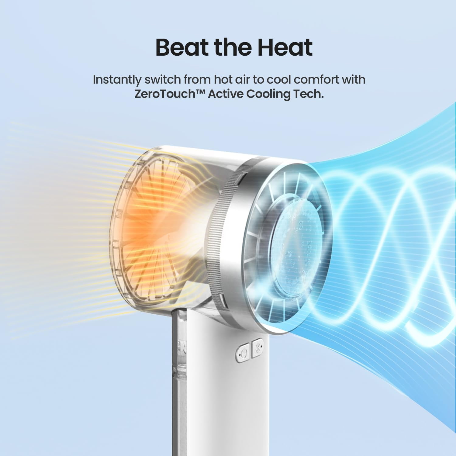 Portable Pocket Fan, with Active Cooling Technology, Small Hand Fan for ...