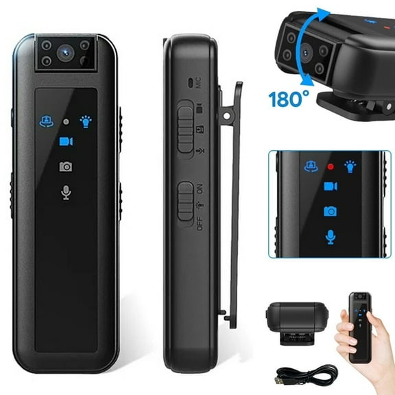 1080P Mini Police Body Camera with HD Video and IR Night Vision 20 ...