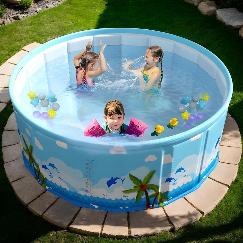 Portable Pool Foldable Portable Non inflatable Puppy Pool Swimming ...