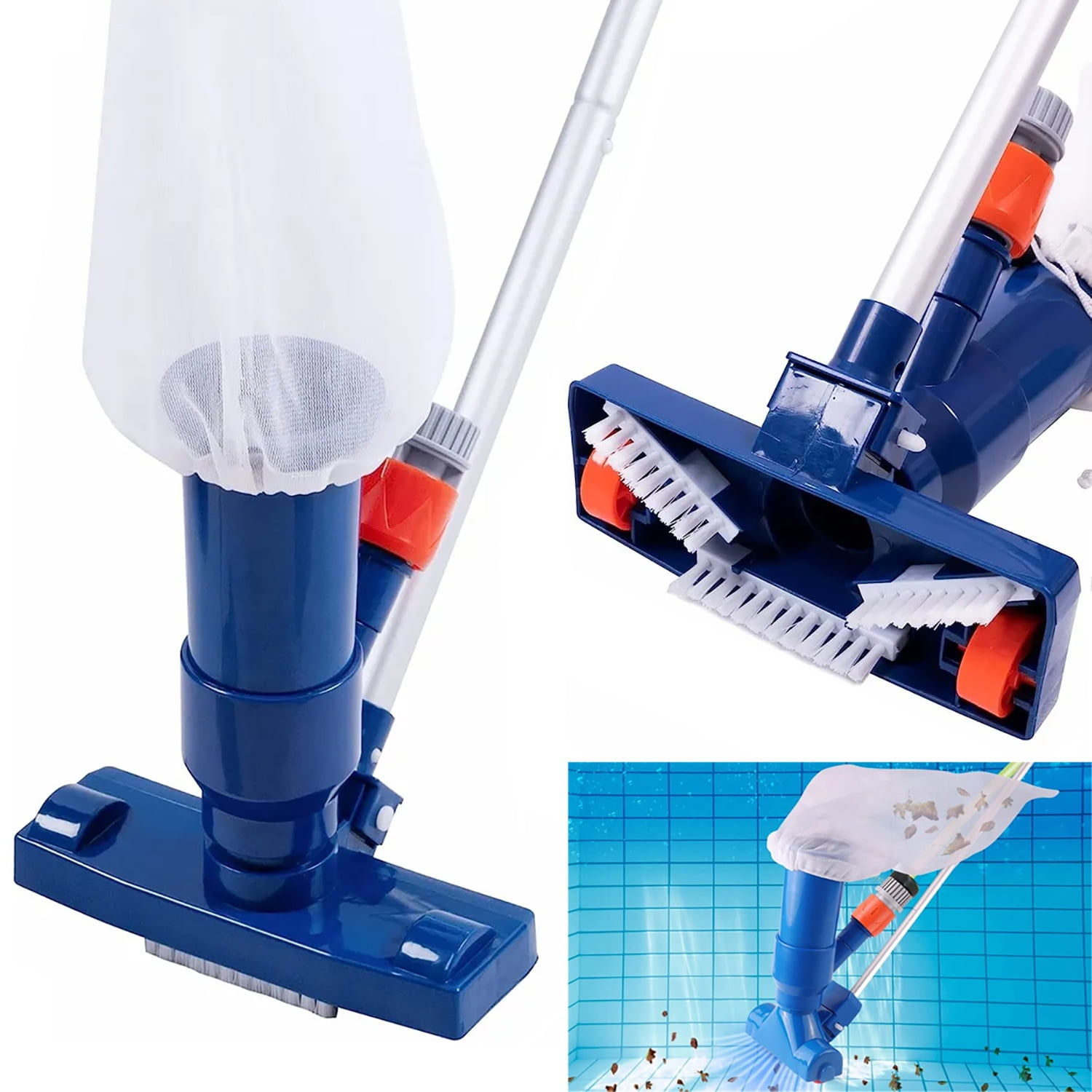 Portable Pool Vacuum for Above Ground Pools - Deluxe Jet Underwater ...