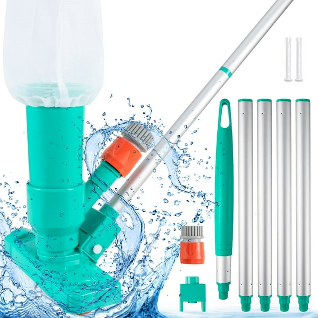 Portable Pro Pool Vacuum Jet, Underwater Handheld Cleaner with Pole ...