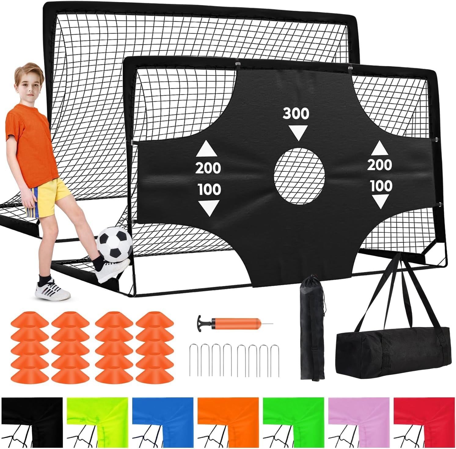 Portable Pop Up Soccer Goal - 6x4ft Backyard Training Equipment with ...