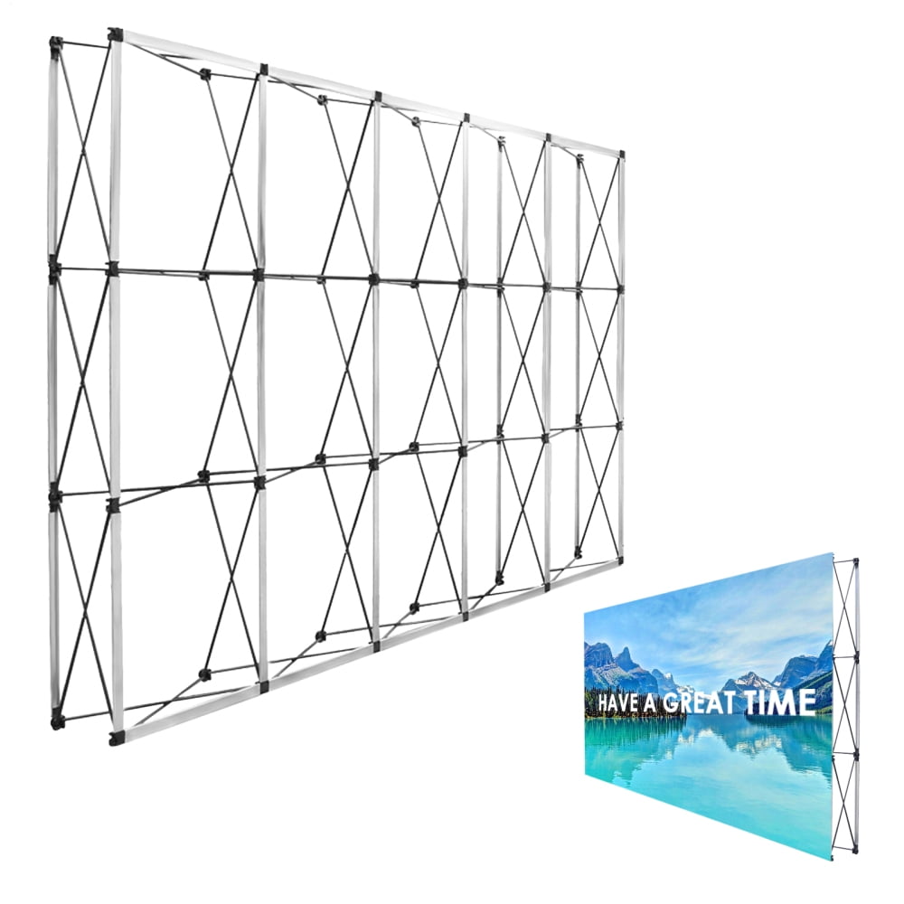 Portable Pop-Up Display Stand with Tension Fabric Backdrop - Quick ...