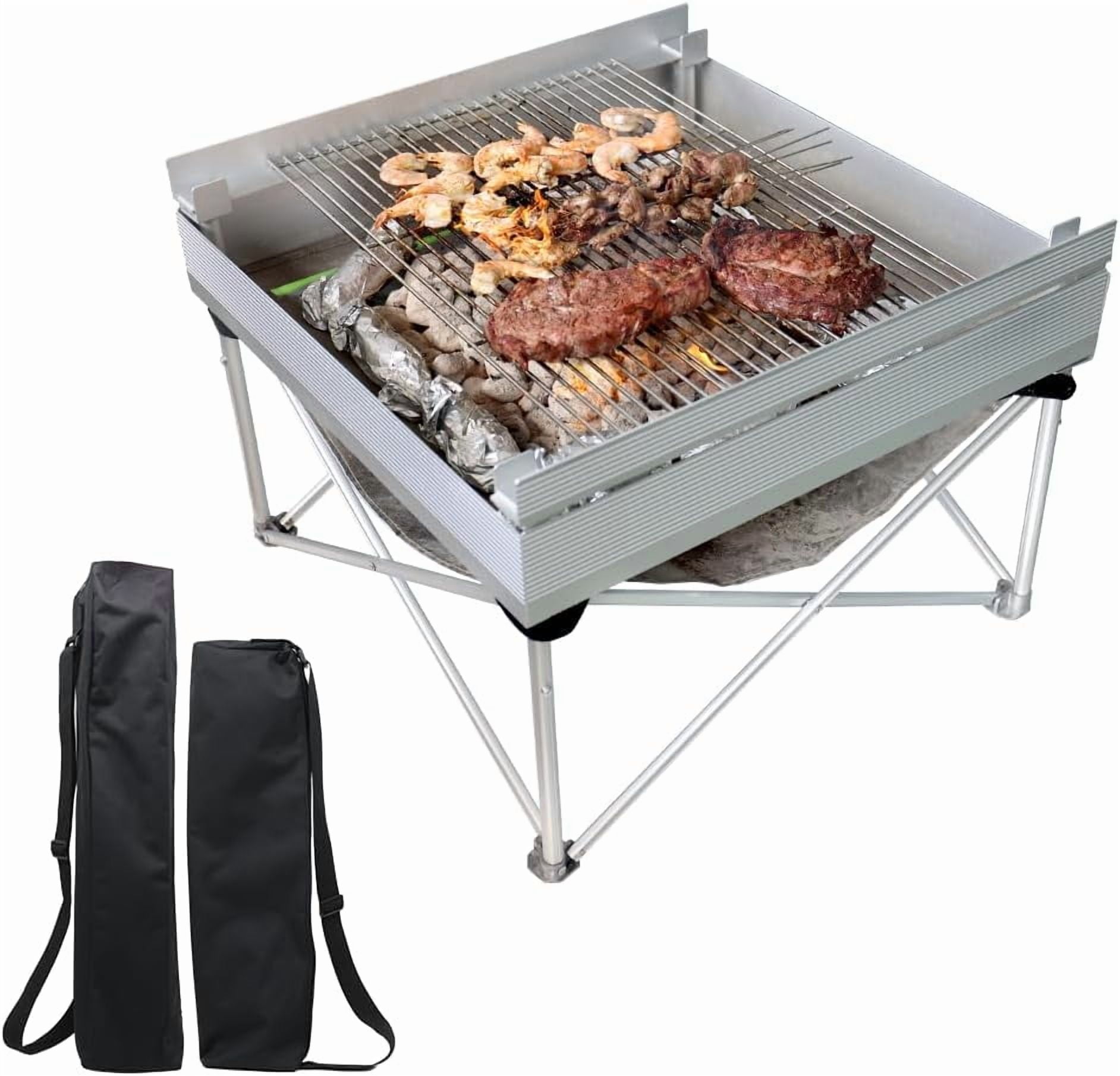 Portable Pop-Up Fire Pit & BBQ Grill | Lightweight, Compact Design ...