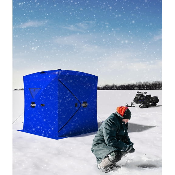 Eskimo QuickFish™ 3HD, Pop-Up Portable Shelter, No-Trip Door, Red/Black ...