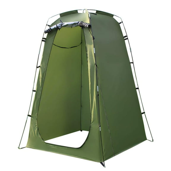 Camping Portable Toilet with Pop-Up Privacy Tent, Folding Camping ...
