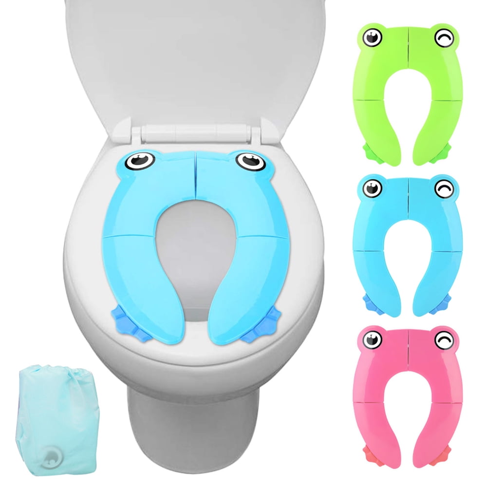 Portable Potty Seat Folding Travel Boy Girl Fits Round Oval Toilets Non ...