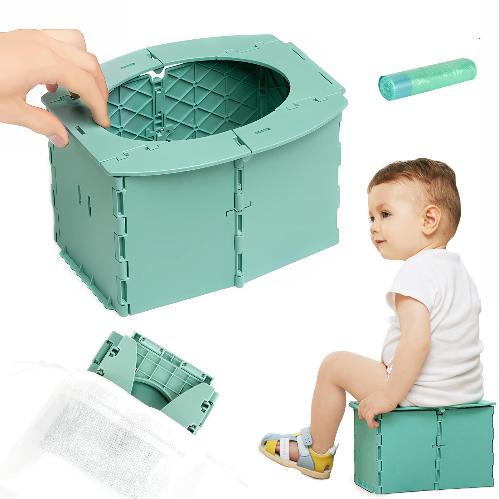 Portable Potty Seat for Toddler Foldable Travel Potty Training Toilet ...