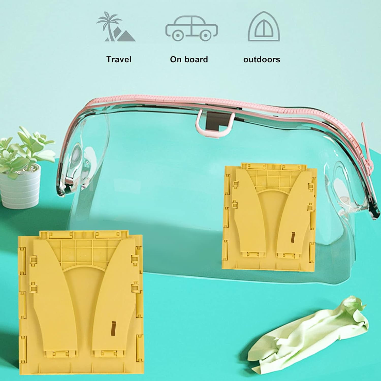 Portable Potty Seat for Toddler Travel, Reusable Foldable Potty Seat ...