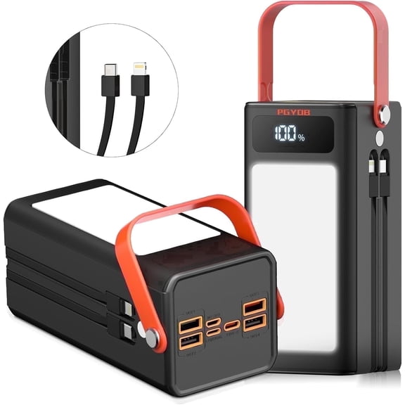 50000mAh Power Bank with LED Light & Digital Display, 22.5W Fast ...