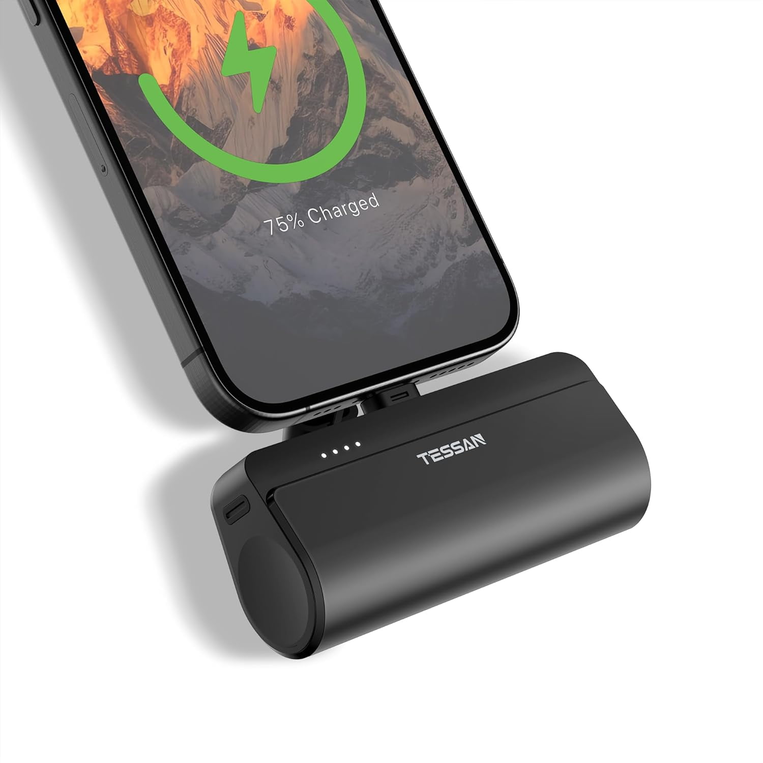 Portable Power Bank with Built-in USB C Connector, 5000 mAh Mini Power ...