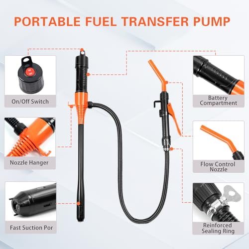 Portable Power Battery Pump, Battery Powered Siphon Fuel Transfer Pump ...