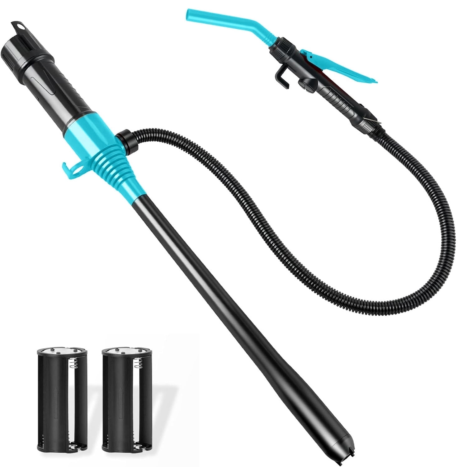 Portable Battery Powered Gas Pump, 2.4 Gallons Per Minute, 35-Inch Hose ...