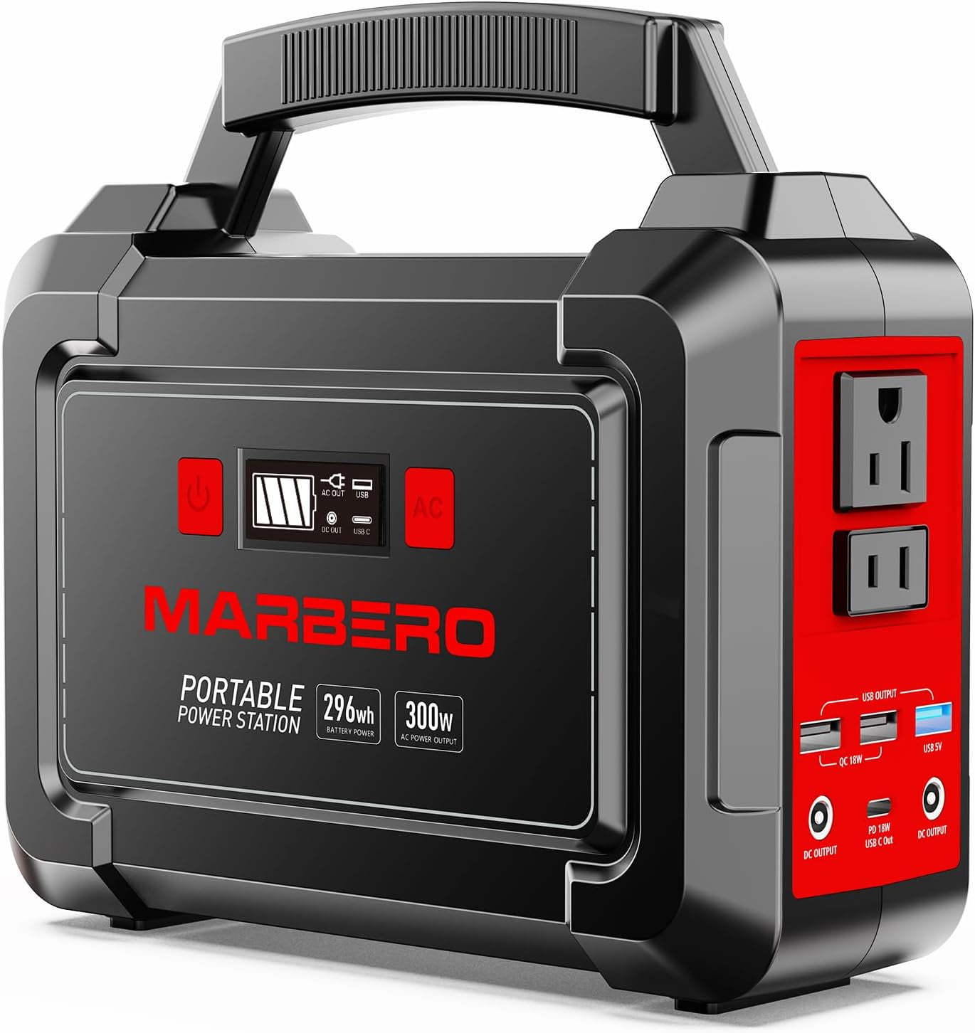 Portable Power Station 100W MARBERO Camping Solar Generator 167Wh Power ...