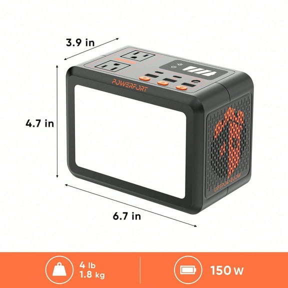 Qunler 300W Portable Power Station, 296Wh 80,000mAh, 120V AC Outlets ...