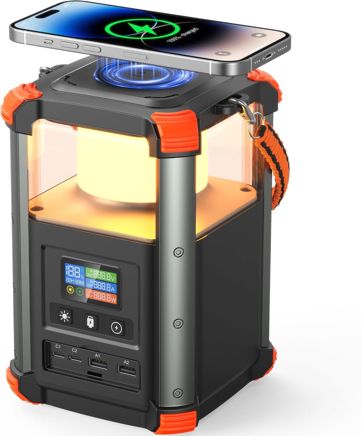 Portable Power Station, 236.8Wh/64,000mAh Outdoor Generator, 100W+65W ...