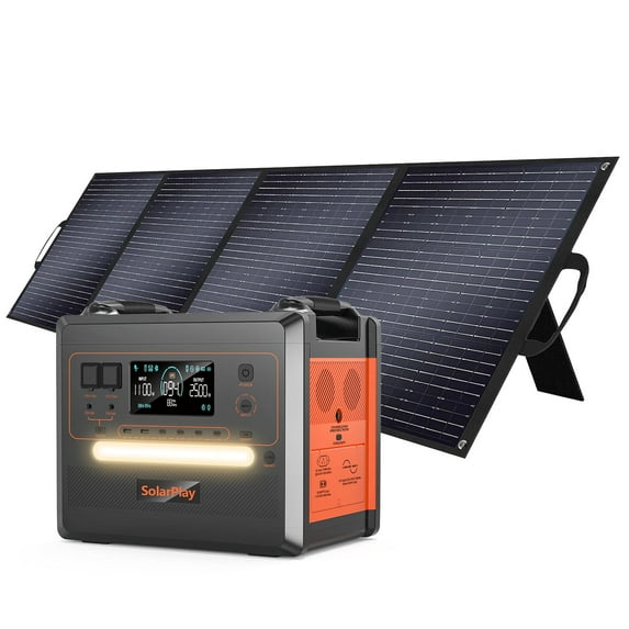 SolarPlay Portable Power Station, 2500W/2304Wh Large Capacity Solar ...