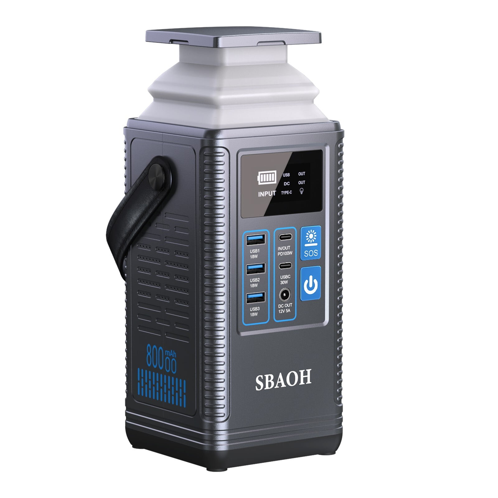 Portable Power Station,256Wh 80000mAh Solar Generator,LiFePO4 1.5 Hour ...