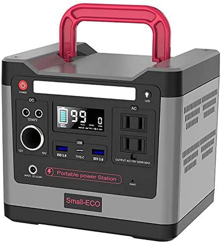 Portable Power Station - 298Wh Solar Generator Backup LiFePO4 Battery ...