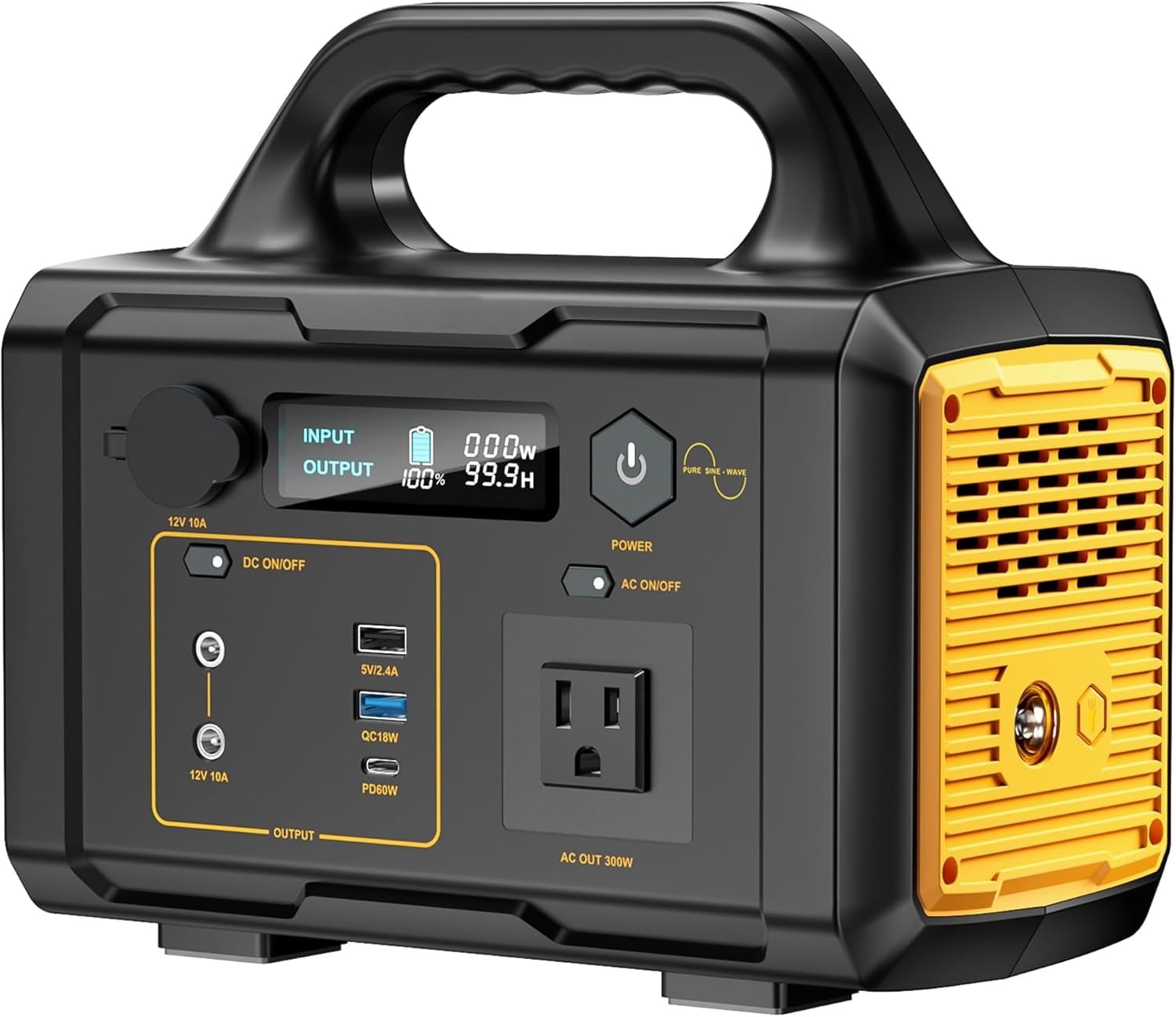 Portable Power Station 300W, Solar Powered Generator 293Wh Backup ...