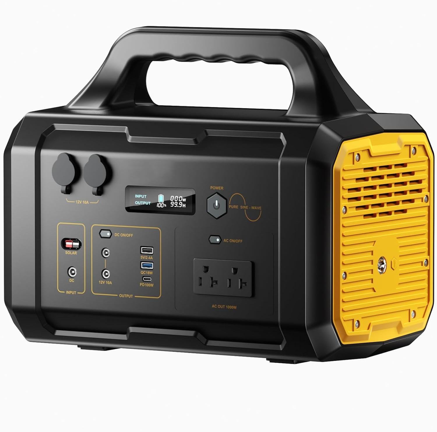 Portable Power Station 600W, Solar Powered Generator 673Wh Backup ...