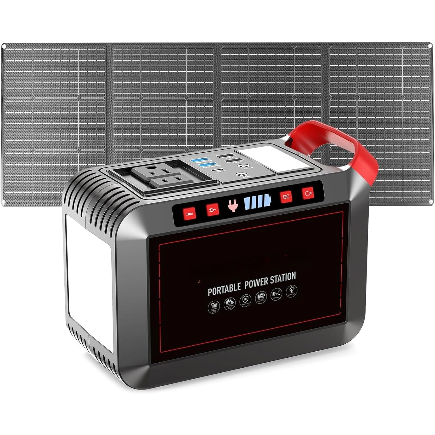 Portable Power Station 88Wh Camping Lithium Battery Solar Generator ...