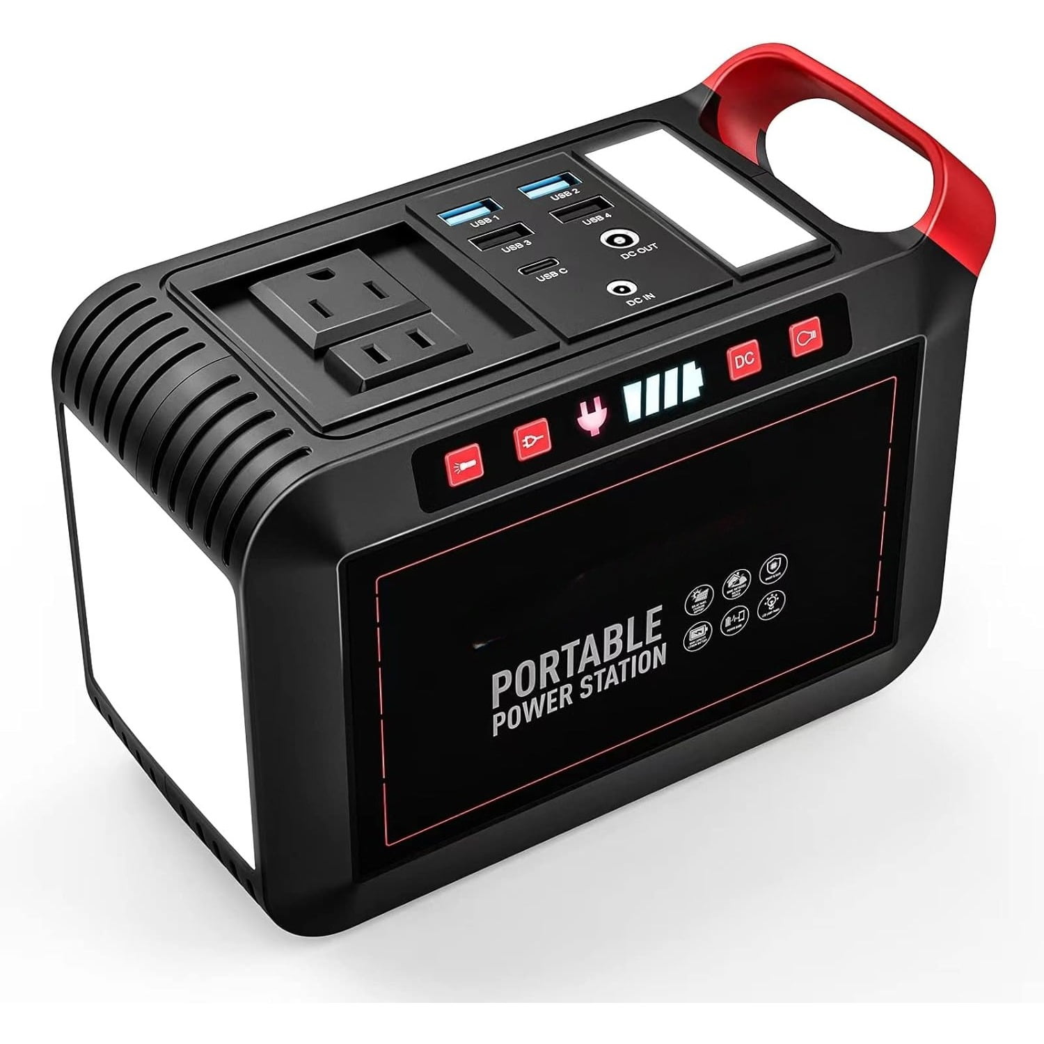 Portable Power Station 88Wh Camping Lithium Battery Solar Generator ...