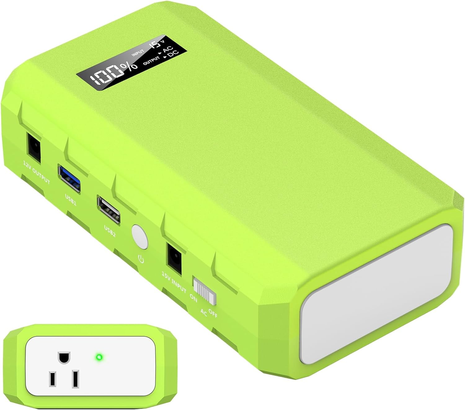 Portable Power Station with AC Outlet, 65W/110V External Battery Pack ...