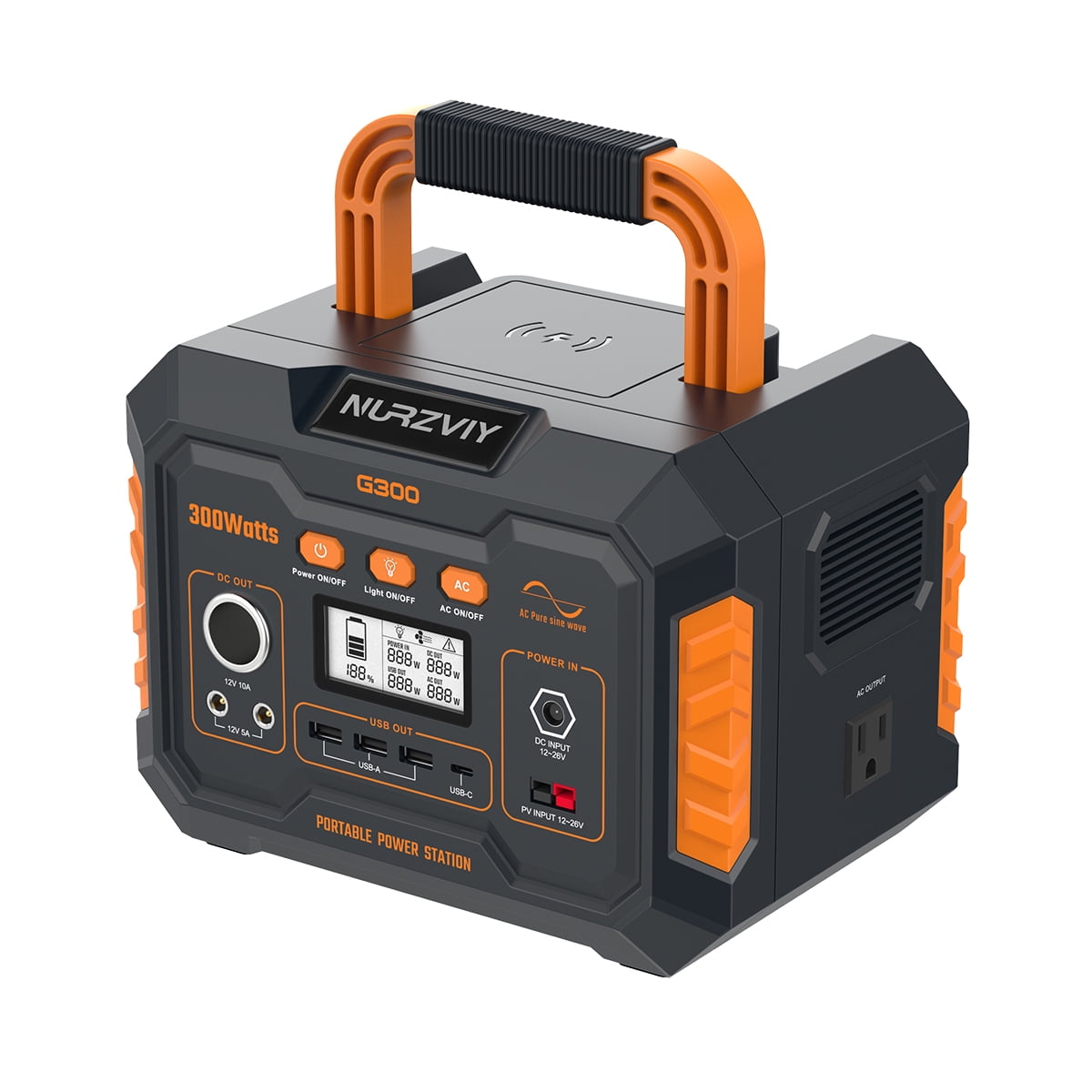 Portable Power Station G300, 265Wh Lithium-ion Battery Backup w/ 1 300W ...