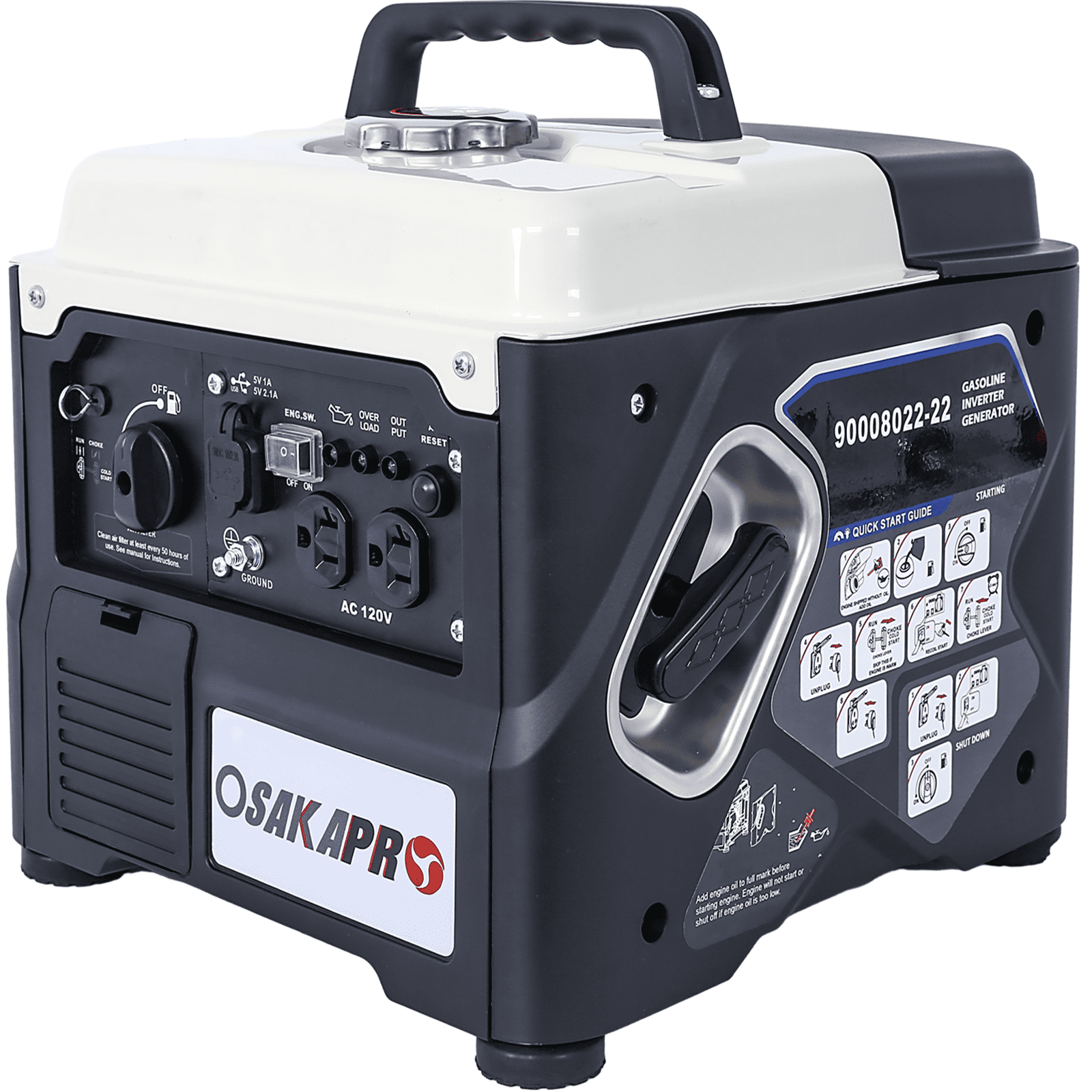 Portable Power Station Portable Inverter Generator,1200W ultra-quiet ...