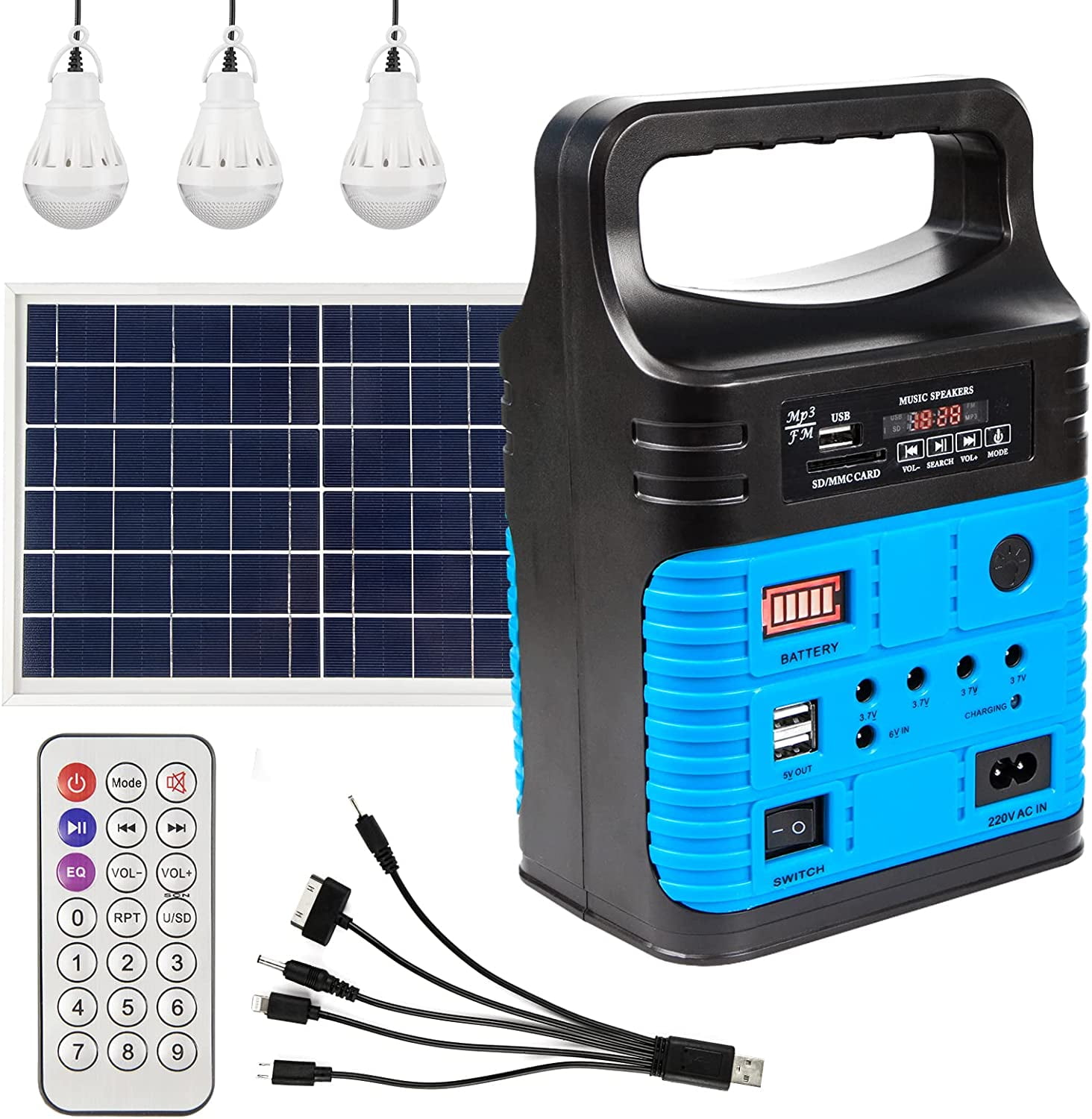 Portable Power Station,Solar Generator with Panels included,LiFePO4 ...