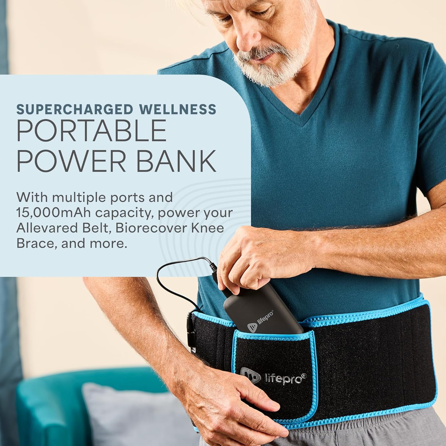 Portable Powerbank for AllevaRed, AllevaRed Pro, and BioRecover - 15 ...