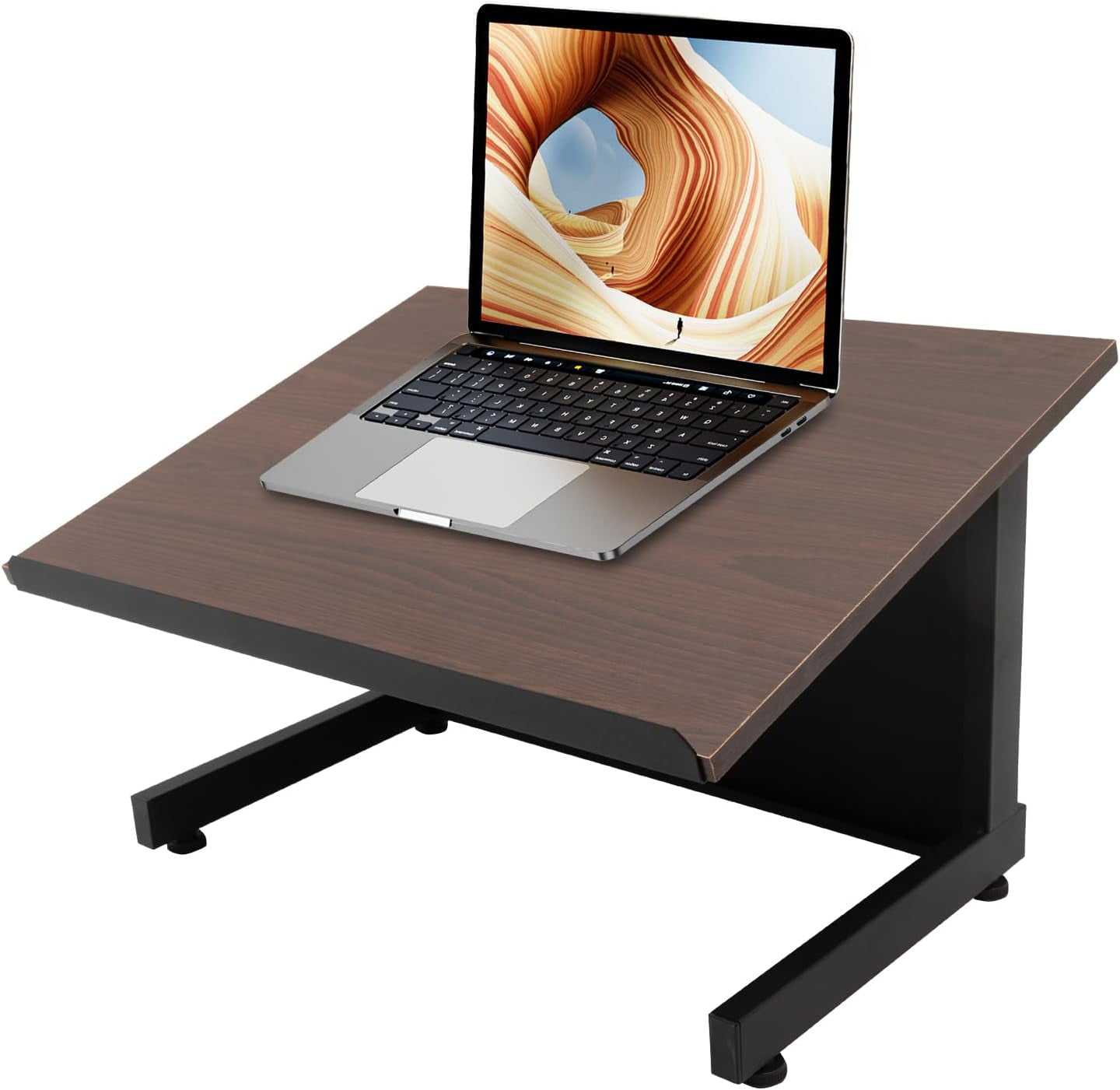 Portable Presentation Podium, Tabletop Lectern with Bookstop, Laminate ...