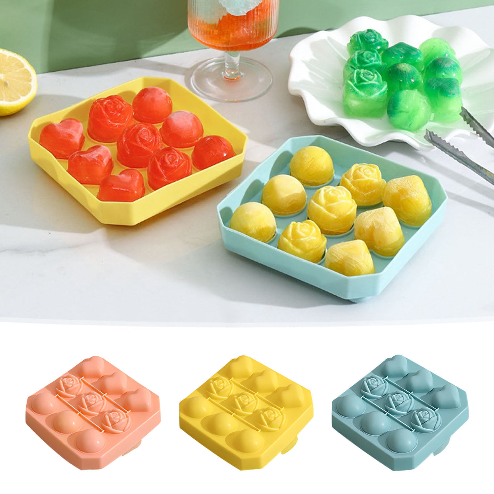 Portable Press Ice Box for Household Use - Food Grade Ice Maker with ...