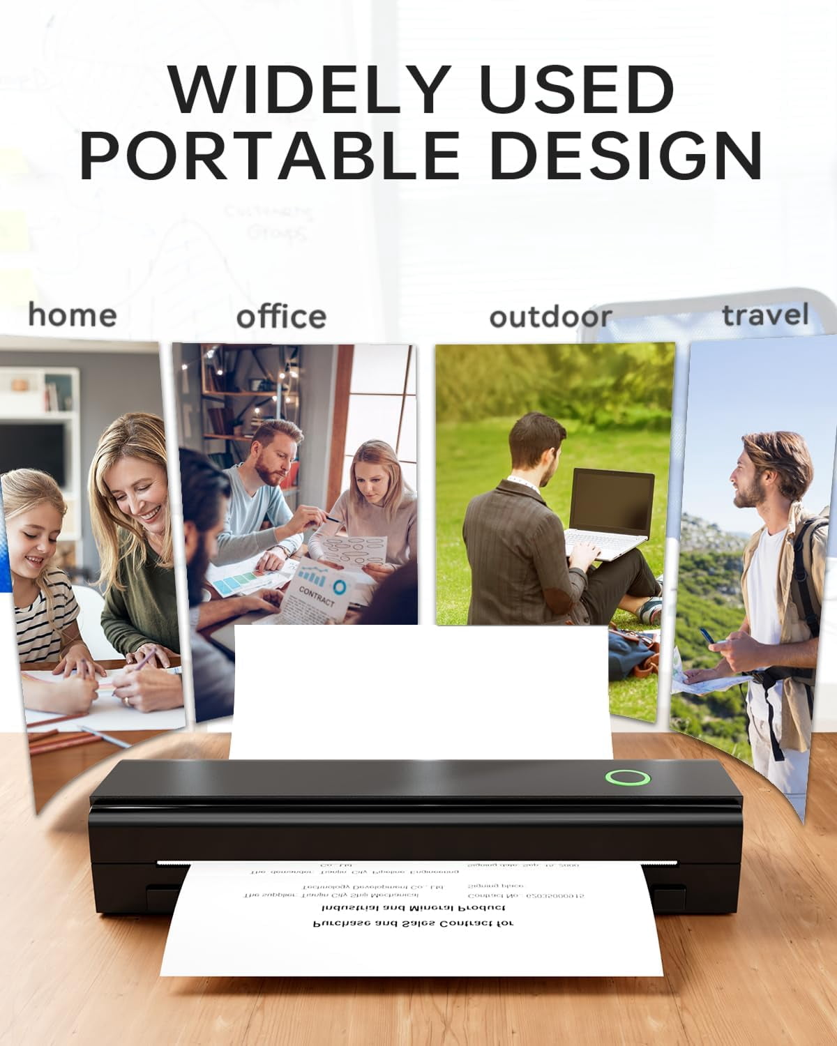 Portable Printers Wireless for Travel, N80 Wireless Thermal Printer ...